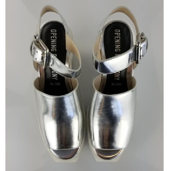 Opening Ceremony | Shoes | Opening Ceremony Luna Metallic Wedge Sandal ...